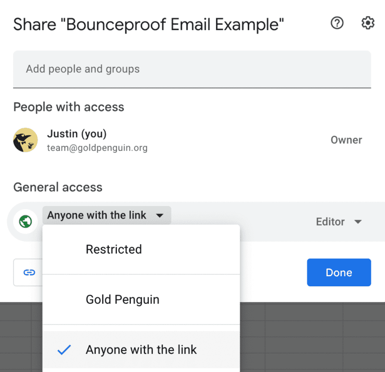 How To Make A Google Sheet Publicly Editable Gold Penguin